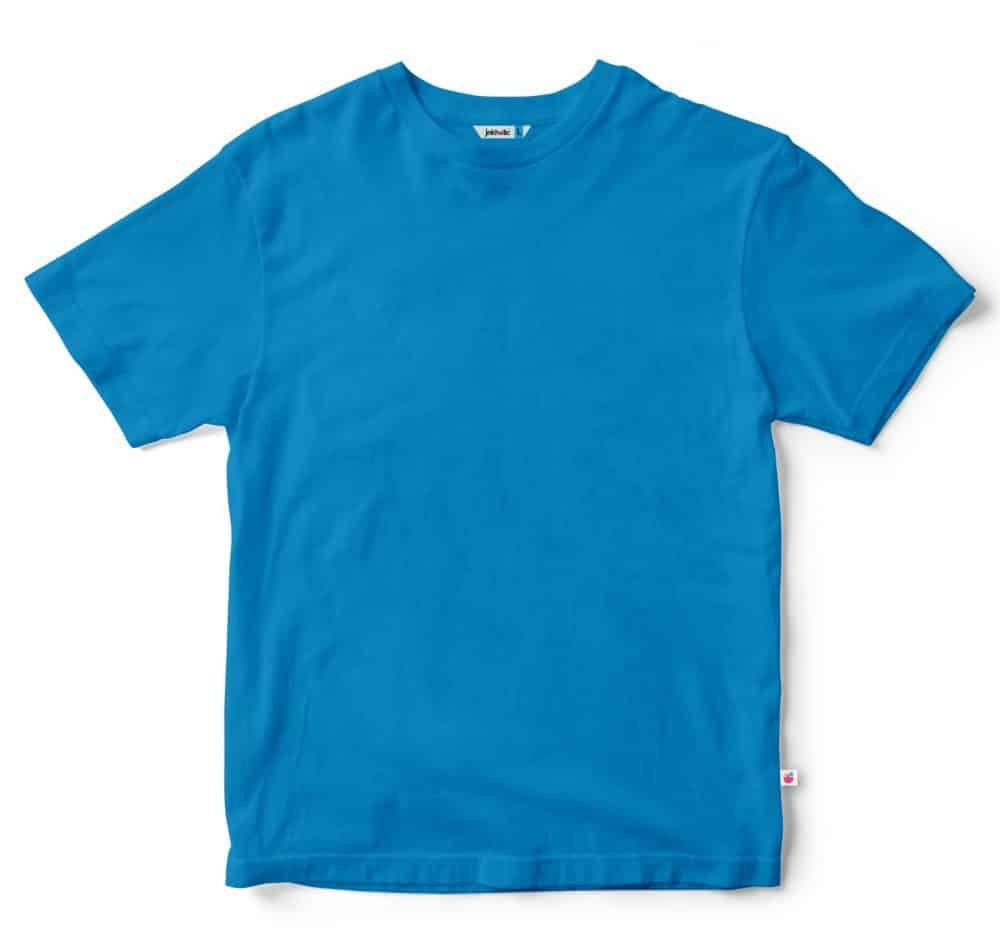 India Blue Plain Round Neck T shirt Inkholic